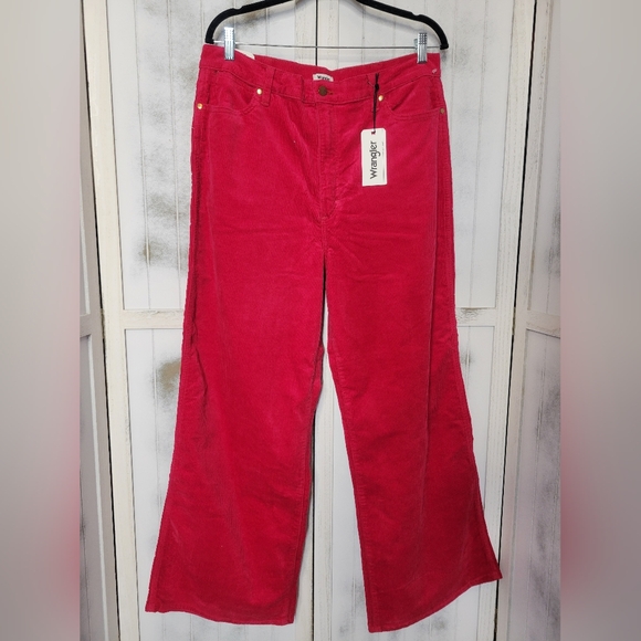 Wrangler | Jeans | Nwt Wrangler Worldwide 66 Red High Rise Wide Leg ...